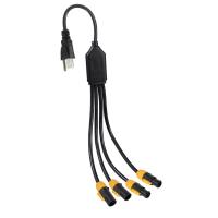 China NEMA 5-15P to True1 Female IP68 Power Cord 3 Outlets 1.8m 125V 15A for sale