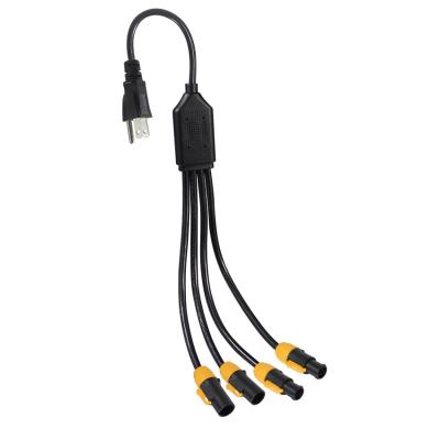 China NEMA 5-15P to True1 Female IP68 Power Cord 3 Outlets 1.8m 125V 15A for sale
