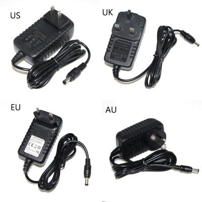 China 12V 2A Power Supply Adapter with 5.5mm DC Jack for CCTV Cameras - 24W Output, 100-240V Input for sale