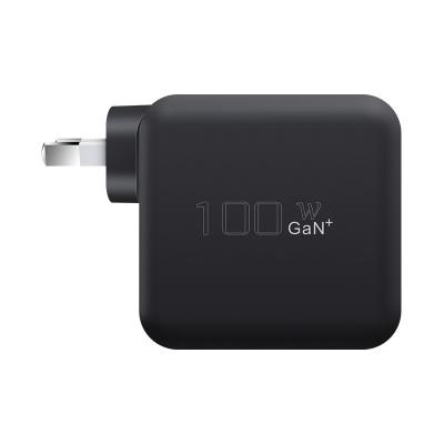 China 100W GaN USB-C PD Fast Charger with QC4.0 Support - 75×75×28mm Compact Design for Phones and Laptops for sale
