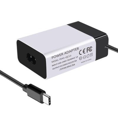 China 45W USB Type C PD Charger with Power Delivery 3.0 - 5V/3A to 20V/2.25A Output for Laptops and Mobile Devices for sale