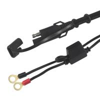 China 15A SAE Battery Charger Cable with O-Ring Terminal - 2ft Extension, 16AWG Copper Conductor for sale