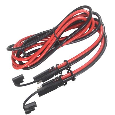 China 12V 24V SAE 2-Pin Solar Power Cable with Quick Disconnect Plug - 3ft Length, 16AWG/18AWG Pure Copper for sale