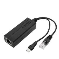 China 12V Gigabit PoE Splitter Adapter IEEE 802.3af/at Compliant with 1Gbps Speed and 15W Power Output for sale