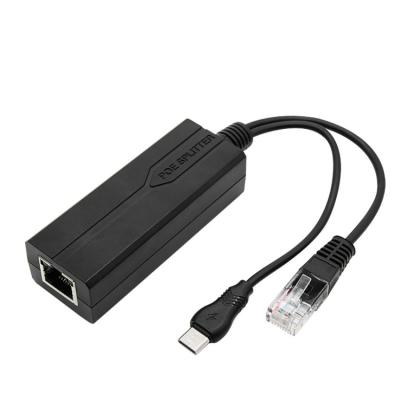 China 12V Gigabit PoE Splitter Adapter IEEE 802.3af/at Compliant with 1Gbps Speed and 15W Power Output for sale