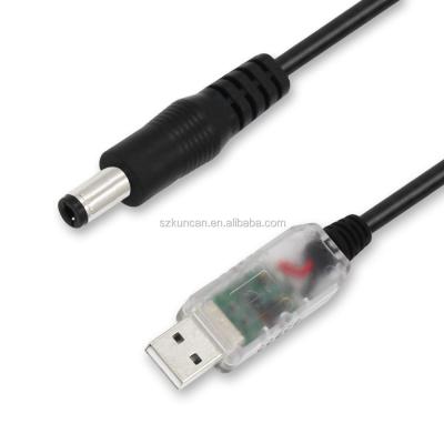 China 5V to 9V/12V Step Up Converter Cable 2M Length with 2A Max Current for Router Camera Power Supply for sale