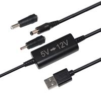 China 5V to 12V DC-DC Step Up Converter Cable with 3.5A Max Current and 10m Length Options for USB Power Supply for sale