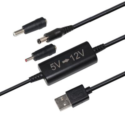 China 5V to 12V DC-DC Step Up Converter Cable with 3.5A Max Current and 10m Length Options for USB Power Supply for sale