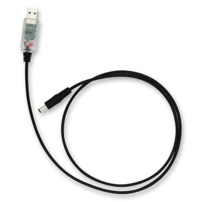 China 5V to 12V Step Up Converter Cable with USB A Male Connector - 2A Max Current, 95% Efficiency for WiFi Routers for sale