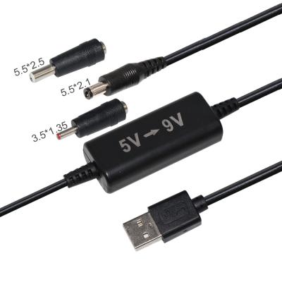 China USB 2.0 to DC 5.5x2.1mm Step Up Converter Cable 5V to 12V 2A for Router Power Bank for sale