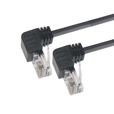 China Right Angle RJ45 Cat6 Shielded Patch Cable 1-10m Length 26/24/22AWG with 12-Month Warranty for sale