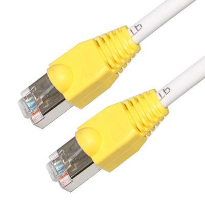 China Shielded Cat6 Ethernet Cable 25ft 23AWG SF/UTP 550MHz 10Gbps for Industrial Networks for sale