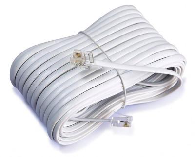 China Custom RJ9 Coiled Telephone Cable 5ft Black PVC Jacket with 16MHz Bandwidth and 10-15 Year Service Life for sale