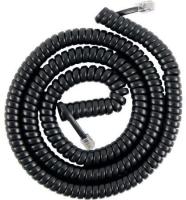 China RJ11 6P4C Spiral Telephone Cable 12FT Male to Male 24AWG for Phone Modem Fax for sale
