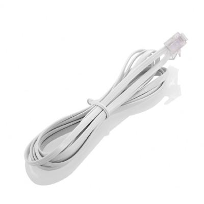 China 24AWG RJ11 Telephone Cable 1M 1.5M Length with PVC Jacket for Voice Communication Systems for sale