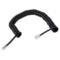 China RJ14 Telephone Line Cable 16MHz Coiled Handset Cord 24-30AWG with 10-15 Year Service Life for sale