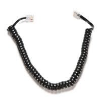 China 1.5M 5ft 4P4C RJ11 Telephone Receiver Cord - Coiled Design, ROHS Certified, 18-32AWG Options for sale