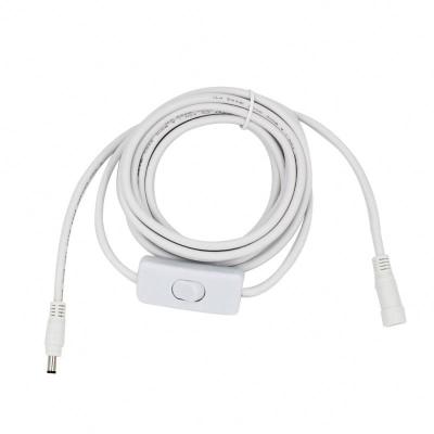 China 12V DC Extension Cable 5.5x2.5mm Male to Female with Power Switch 120cm - CE RoHS Certified Copper Conductor for sale