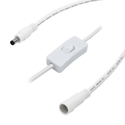 China 2.1mm x 5.5mm DC Extension Cable Female to Male 3Ft 20AWG for LED and CCTV Applications for sale