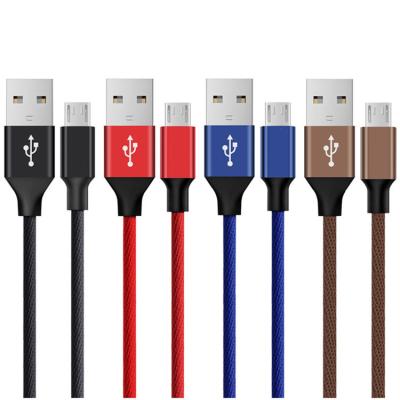 China Nylon Braided Micro USB Cable 1m 1.2m 2.4A Fast Charging Data Sync for Android for sale