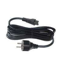China CEE 77 to C5 Power Cord 6ft 10A 120V Black PVC EU Plug Cloverleaf Cable for sale