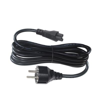 China CEE 77 to C5 Power Cord 6ft 10A 120V Black PVC EU Plug Cloverleaf Cable for sale