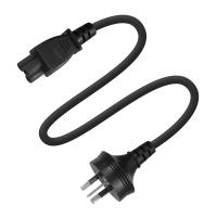 China SAA Certified AU Plug to IEC C5 Power Cord 1.8m Black 10A 250V for sale