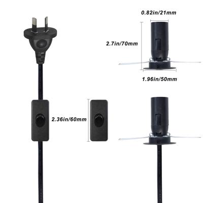 China AU Power Cord with 303 Switch for Salt Lamp E14 E27 Socket 6ft for sale