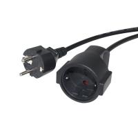 China Schuko EU Plug Extension Cable 0.3M H05VV-F 3x0.75mm² 16A 110V-250V CE VDE Certified for sale