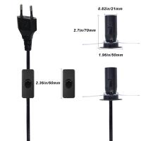 China EU Power Cable with E12 E14 E27 Lamp Holder and On/Off Switch - 110V-250V, 2.5A-13A Rating, 3ft-10ft Length Options for sale