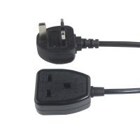 China UK 3-Pin Male to Female Power Extension Cord - 0.75mm² Cable Gauge with 1M to 7M Length Options for sale