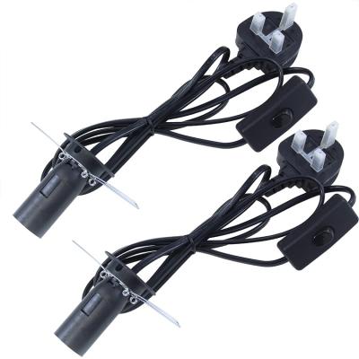 China UK Plug E14 Salt Lamp Power Cord with 303 Switch 1.2M for sale