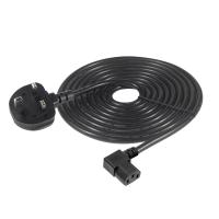China 1.5M UK BS1363 to IEC C13 Right Angle Power Cord Pure Copper 13A 250V for sale