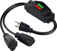 China NEMA 5-15P to Dual Outlet Extension Cord with On Off Switch 125V 15A 1ft for sale