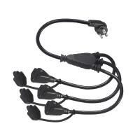 China NEMA 5-15P to 3x5-15R Y Splitter Power Cord 3FT 16AWG Rubber Jacket for sale