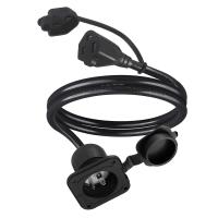 China NEMA 5-15R Waterproof Power Cord 1M 15A 125V US Plug to IEC Connector for sale