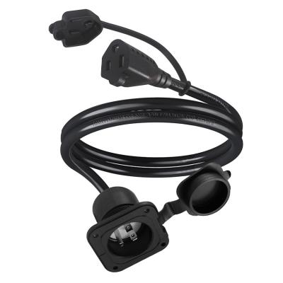 China NEMA 5-15R Waterproof Power Cord 1M 15A 125V US Plug to IEC Connector for sale