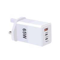 China 65W GaN USB-C PD 3.0 Fast Charger with 3 Ports - 100-240V Input for Mobile Phones for sale