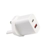 China 30W USB-C PD Fast Charger with QC3.0 Dual Port Wall Adapter 100-240V Input for Mobile Phones for sale