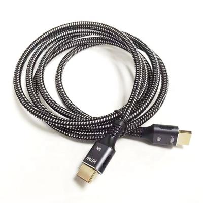 China HDMI 2.1 Cable 8K@60Hz 6.0mm Braided Nylon Gold-Plated DisplayPort Connector for sale