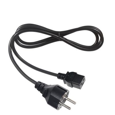 China 30A 240V C19 to Schuko Power Cord 1.5mm VDE Certified for sale