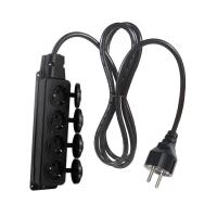 China EU Schuko Type F Plug 4-Outlet Extension Cord 16A 250V for sale
