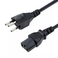 China SEV 1011 Swiss Type J to IEC C13 Power Cable 10A 250V 1.2M Black for sale