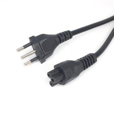 China Brazil NBR14136 IEC320 C5 Power Cord 3x0.75mm² 1.8M Black 10A 250V for sale