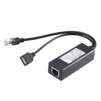 China 48V to 5V 2.4A PoE Splitter with USB and RJ45 Outputs - IEEE 802.3af/at Compatible for sale
