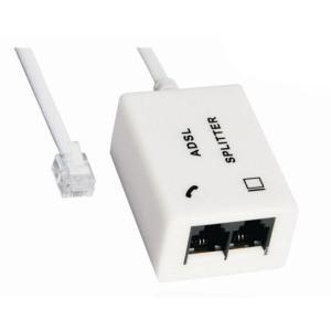 China KUNCAN RJ11 ADSL Splitter 2-Port Modem Filter with ABS Housing -40°C to +90°C Temperature Range for sale