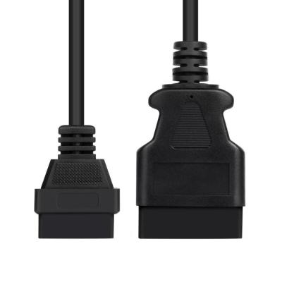 China 14Pin to 16Pin OBD2 Diagnostic Cable 12V 24V for Motorcycle Truck for sale