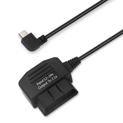 China 12V/24V OBD2 to USB Cable for Car Diagnostic Data Sync and Charging for sale