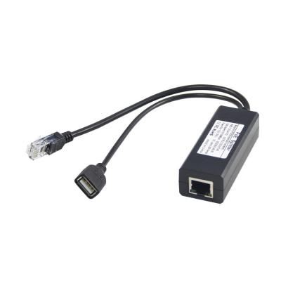 China 802.3af 48V to 5V 2.4A PoE Splitter with 1Gbps Switch for IP Cameras and Network Devices for sale
