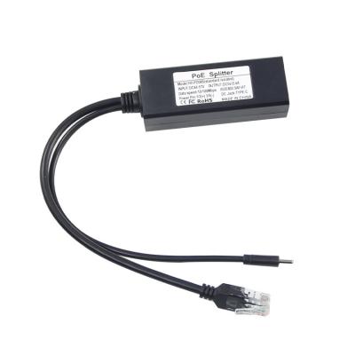 China 48V to 5V 2.4A POE Splitter USB-C 12W IEEE 802.3af/at for sale